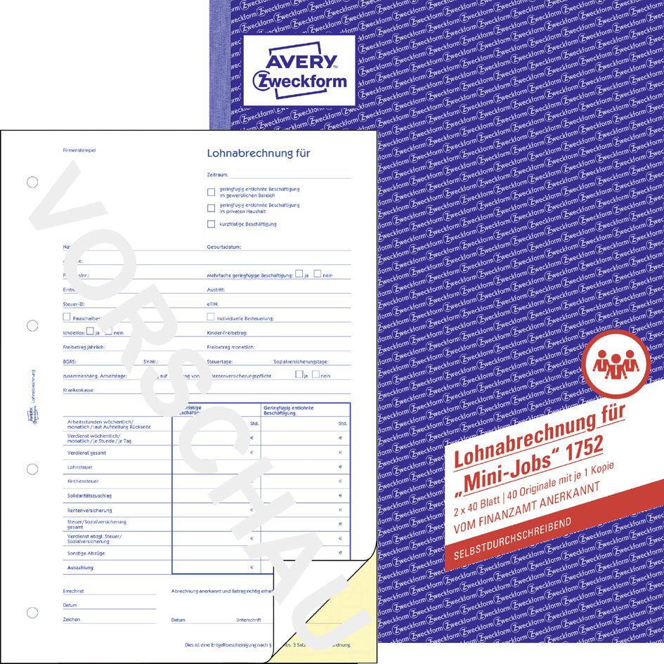 AVERY Zweckform Formulier Boek Training Record, A4 – Merken Distributie
